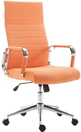 Clp Chaise De Bureau Kolumbus Tissu I Fauteuil De Direction Ergonomique I Confortable pour Les Longues Journées De Travail, Couleur:Orange
