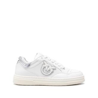 Pinko Lace-Up Sneakers mit Stickerei - - Shoes - Damen - Wei&szlig; - 35 EU