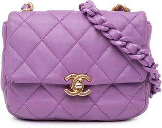 Chanel Hobo Bags - Mini Quilted Lambskin Candy Chain Flap - Gr. unisize - in Orange - f&uuml;r Damen