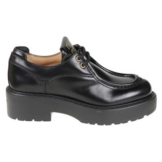 Miu Miu 55mm Plateau-Schn&uuml;rschuhe - - Shoes - Damen - Schwarzk - 37 EU