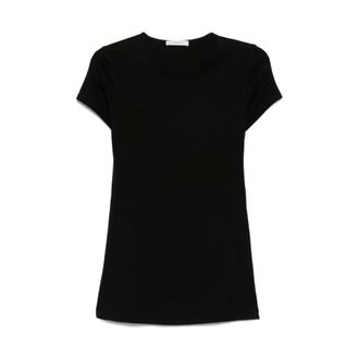 Christophe Lemaire Femme, Tops, Noir, Taille: 36 FR T-shirt &agrave; Manches Courtes et Col Rond