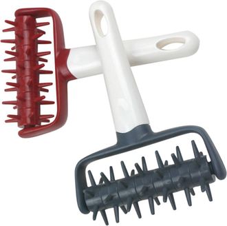 Garneck 2stücke Pizza Teig Roller Docker Mit Gebäcknadelrad Für Pizzateig Und Gebäck Pizzateigrolle Zum Ausrollen Und Löchern Leichter Kunststoff Vielseitig E