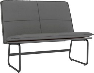 vidaXL Sitzbank Grau 100x75x76 cm Kunstleder vidaXL