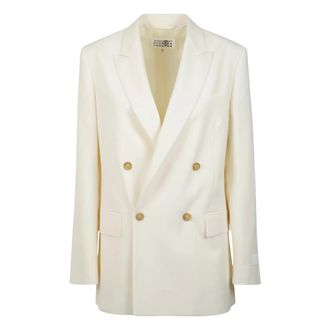 Maison Margiela Double-Breasted Blazer - - Jackets - Damen - Beige - 2XS