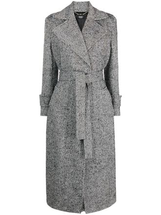 Liu Jo manteau long à taille nouée - Noir