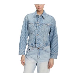 Calvin Klein Jeans Klassischer Blazer mit Rundhalsausschnitt und aufgesetzten Taschen - - Jackets - Damen - Blau - M