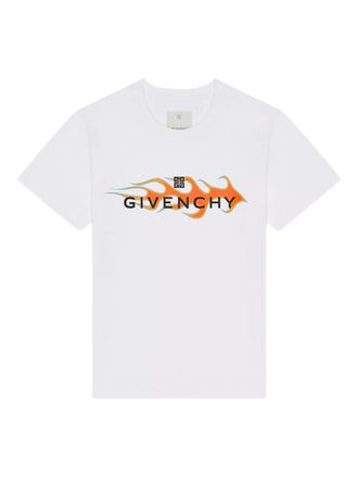 Givenchy t-shirt à logo Flame - Blanc