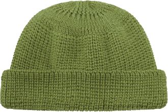 Hanseheld Strickm&uuml;tze Seeb&auml;r GOTS Dockerm&uuml;tze Seemannsm&uuml;tze kurz und flach - Hellgr&uuml;n Meliert Oliv | Seemannsm&uuml;tze | GOTSs Zertifiziert | Organic | kbT | Bio | 