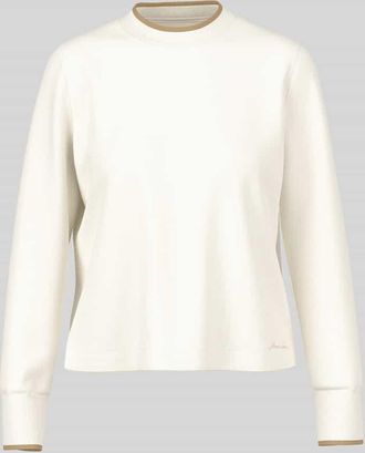 Marc Cain Regular Fit Langarmshirt mit kontrastierendem Rippkragen