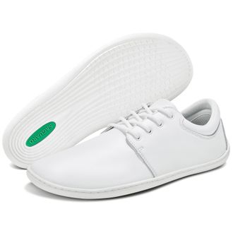 Saguaro Barfußschuhe Herren Leder Barfussschuhe rutschfest Barefoot Shoes Männer Leicht Minimalschuhe Barfuß Sneaker für Business Arbeit Walking, Noble II, We