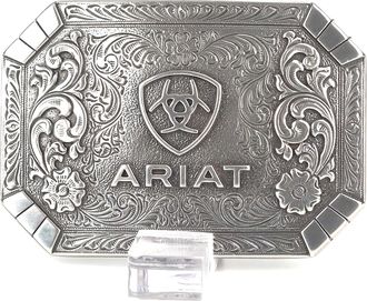 Ariat Floral Rectangle Silver - Acc Buckle