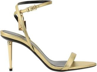 Tom Ford Elegante Stiletto-Heel-Sandalen mit Vorh&auml;ngeschloss - - Shoes - Damen - Gelb - 37 EU
