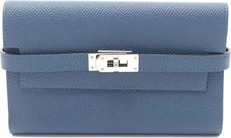 Hermès 2019 mittelgroßes Kelly Portemonnaie - Blau