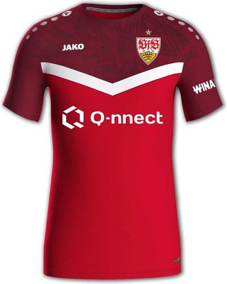 Jako VfB Stuttgart T-Shirt Iconic rot VfB 1893 Tee Fan Shirt Jersey Trikot, Größe:3XL