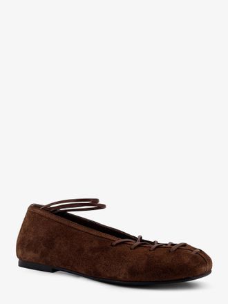 Alohas Womens Bumi Suede Ballerinas Brown Ballerina Shoes