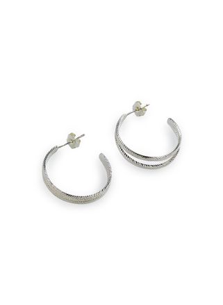 Au Printemps Paris Messingohrringe - Silber