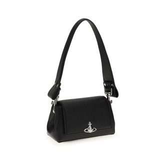 Vivienne Westwood Womens Black Polyurethane Shoulder Bag