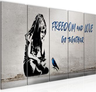 Runa Art Bild Dream Big Wandbilder auf Vlies Leinwand 5 Teilig Wanddekoration Loft Wohnzimmer 040656c