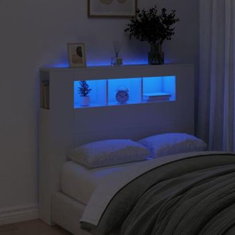 vidaXL LED-Kopfteil Wei&szlig; 120x18,5x103,5 cm Holzwerkstoff vidaXL