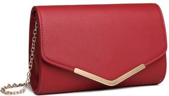 Miss Lulu Pochette Femme en Daim avec Chaîne - Mini Sac à Main de Soirée, Clutch Pratique pour Mariage et Saint-Valentin, Idéal pour Fêtes et Cérémonies