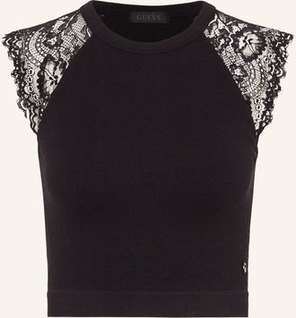 Guess Cropped-Top Millie Mit Spitze schwarz