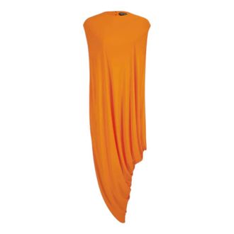 Tom Ford Asymmetrisches &auml;rmelloses Kleid - - Dresses - Damen - Orange - XS