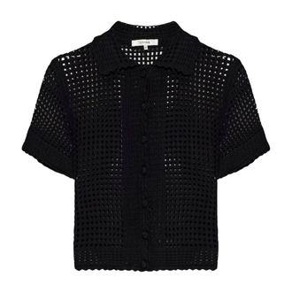 Frame Denim H&auml;kel-Top - - Knitwear - Damen - Schwarzk - S