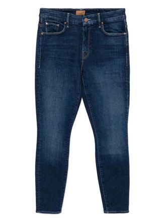 Mother Looker Knöchel-Jeans mit hohem Bund - Blau