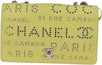 Chanel Sac bandouli&egrave;re vintage doccasion - Femme - Pre-owned - Jaune - Taille: ONE Size
