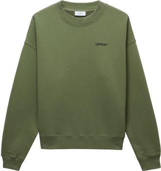Off-white Sweatshirt mit Logo - Grün