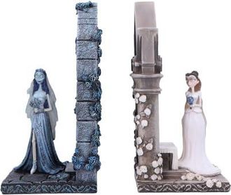 Nemesis Now Serre-Livres Emily et Victoria de la mariée cadavre, Objets de Collection du Film Gothique, Licence Officielle Tim Burton Merchandise