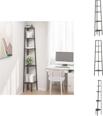 vidaXL &Eacute;tag&egrave;re dangle 5 niveaux Noir 45,5x31,5x180 cm - Biblioth&egrave;que Dangle - &Eacute;tag&egrave;re Dangle - Meuble Dangle - Rangement Mural - &Eacute;tag&egrave;re Noire