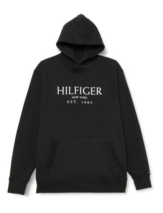 Tommy Hilfiger Herren Hoodie mit Logo, Schwarz (Black), XXL