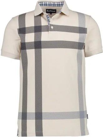 Barbour Herren Polo-Shirt beige Baumwoll-Piqu&eacute;