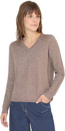 Cecil 3017058 Pull Douillet à col en V, Chocolate Mousse Melange, XL Femme