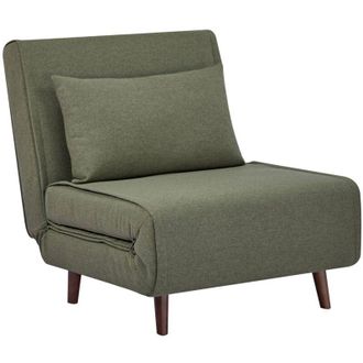 Sweeek Sweeek - Chauffeuse convertible tissu pi&eacute;tement bois 1 place kaki Guest