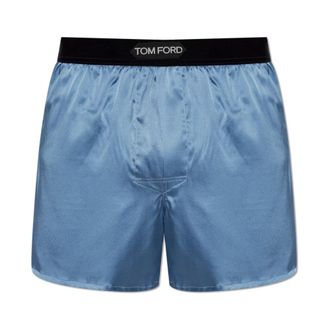 Tom Ford Seiden-Boxershorts - - Underwear - Herren - Blau - XL