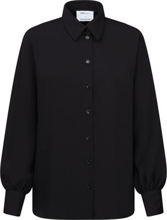 Seidensticker Damen Camicia A Maniche Lunghe Vestibilità Normale Bluse, Schwarz, 44