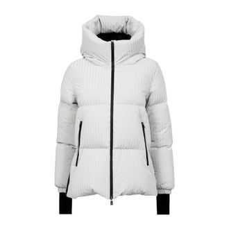 Herno Velvet Effect Hooded Daunenjacke - - Jackets - Damen - Grau - M