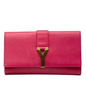Saint Laurent Pre-owned Chyc Ligne Clutch - Femme - Pre-owned - Rose - Taille: ONE Size
