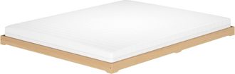 Erst-Holz Niederflurbett Bodenbett Studentenbett Teenagerbett 160x200 Buche Massivholz V-60.66-16Rollrost und Matratze inkl