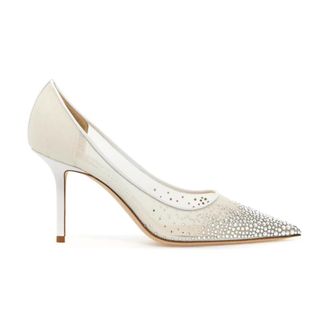 Jimmy Choo London Crystal Mesh Love Pumps - - Shoes - Damen - Wei&szlig; - 39 EU