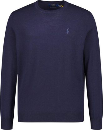 Polo Ralph Lauren Herren Pullover blau Merinowolle unifarben
