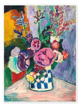 Posterlounge Les Pivoines, 1907 Poster von Henri Matisse 50 x 70 cm Bunt Wandbilder Wanddeko