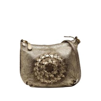 Bottega Veneta Sac bandouli&egrave;re Pre-owned tress&eacute; - Femme - Pre-owned - Brun - Taille: ONE Size