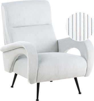 Beliani Beliani - Fauteuil Retro en Velours C&ocirc;tel&eacute; Rembourr&eacute; Vert Menthe Svalov