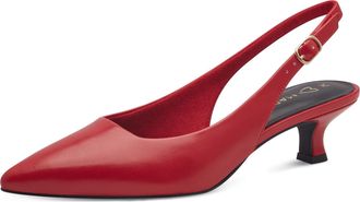 Marco Tozzi Damen Slingpumps Spitz Kleiner Absatz, Rot (Red), 36 EU