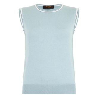 Moorer &Auml;rmelloser Pullover - - Knitwear - Damen - Blau - XS