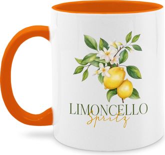 Shirtracer Tasse Tassen 325ml - Alkohol - Limoncello Spritz | Italien-Fans | Italienischer Likör | Zitronenlikör - 325 ml - Orange - italienisch sauf mug trink