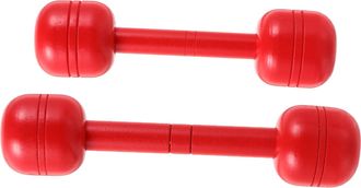 TOPBATHY 2 Stück Holz hanteln Mittlere und Große Holz dumbbells Leichtes Fitness training Fördert Hand auge koordination Robustes Indoor sportspielzeug für Jun